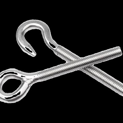 304不锈钢吊环螺丝带圈挂钩螺杆圆环形钩形螺栓羊眼钩正反牙定制