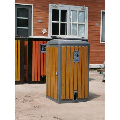 环垃式卫垃圾桶脚踏两四分类大容量小区1外20ALtj#hfgl240l钢板木