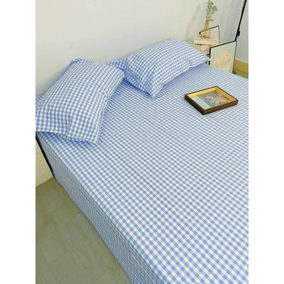 xyt山优质老粗加布布床单麻大炕加厚密小格F758S9TJ子纯棉被东单