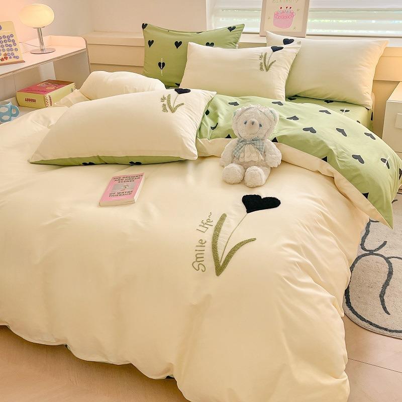 K姐小新卡清绣花四件套多色选床品ZG-505床上用品通套件