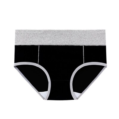 Plus Size Hip Lifting Womens Panties Colorful Simple MidWais