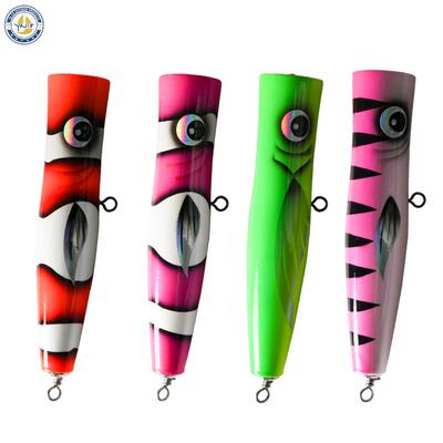 海钓木质饵波扒40g60g70g80g100g120g木制撞水波扒拖钓假饵青甘饵