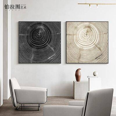 年轮现代北风格装饰画办公室书欧客房挂画厅关壁画民BLT-JJHN玄宿