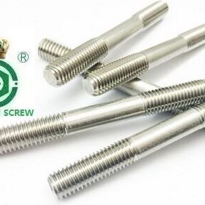 321不锈钢1Cr18Ni9Ti双头牙螺丝钉栓柱母M14*40/50/60/70-300订制