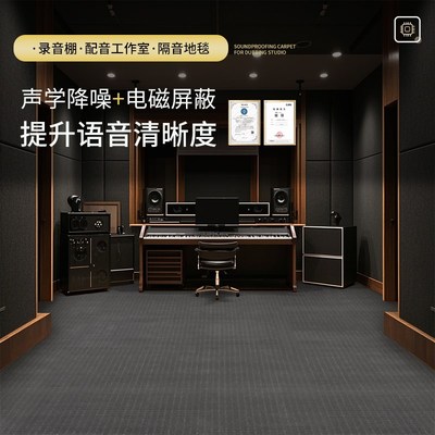 录音棚地毯专业隔音减震满铺电磁屏蔽配音工作室S定制降噪吸音地