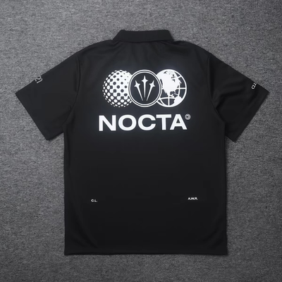NOCTA联名款高尔夫POLO衫冰丝质感运动印花男女同款字母短袖上衣
