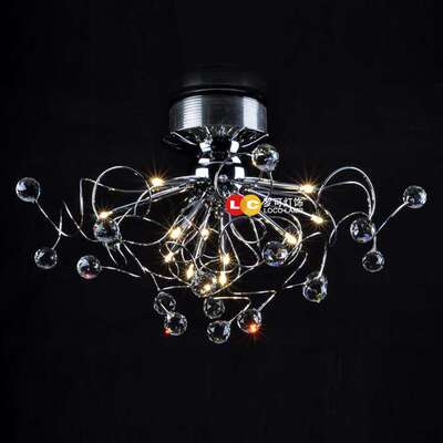 现代简约吸顶水晶灯客厅卧室餐厅灯具Crystallight厂家直供轻奢风