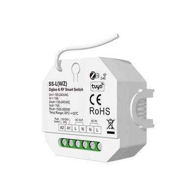 AC100-240V 1路*15A ZigBee+RF AC开关 SS-L(WZ)