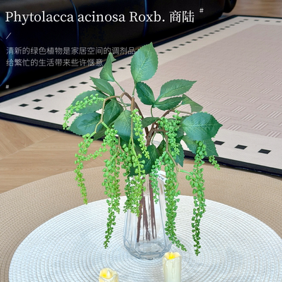 高档仿真商陆花室内治愈摆件