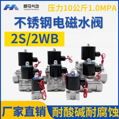 1寸4分304不锈钢电磁阀水阀2WB-25耐高温防腐蚀防水阀2S160-15/20