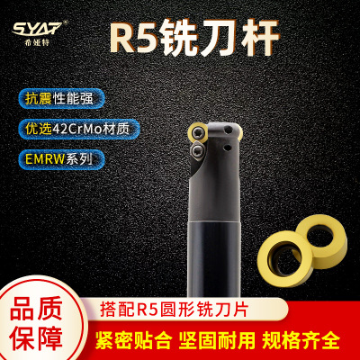 syat数控圆鼻铣刀杆EMRW-R5加工中心合金抗震铣刀杆方肩立铣刀杆