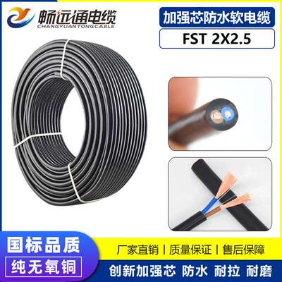 山东远通FST2*2.5防冻耐磨电缆耐油耐酸碱工业设备防水电源线