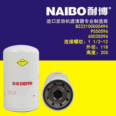 B222100000494机滤 JX-6269 P550596