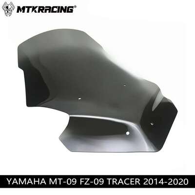 适用YAMAHA MT-09 Tracer拉力版改装专用前挡风玻璃导流罩挡风镜
