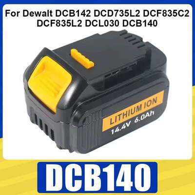 DCB140 Lithium Battery for Dewalt 14.4V 6Ah Rechargeable Bat