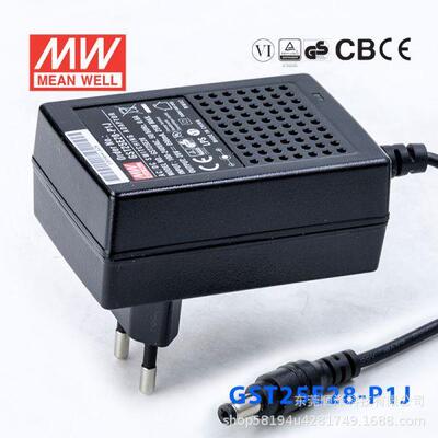 GST25E明纬P1J电源供应器E05/E09/E12/E15/E18/E24/E48 25W 7.5V