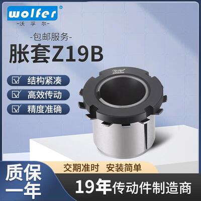 机械紧定套Z19B胀套嵌套电机免键轴胀紧套快拆同步轮免键快拆