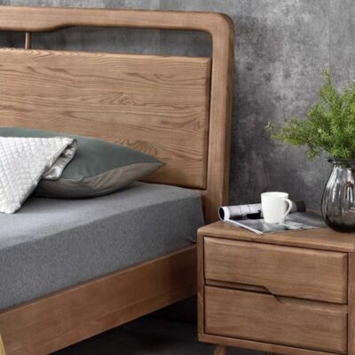 厂1.8米床中北欧床m白木床1.5纯实木床家主卧双人床小户型现代蜡