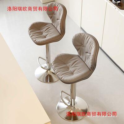 简现代轻奢护腰酒吧椅吧椅QCA台子吧升椅降旋转高脚凳约电脑椅