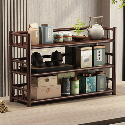 博古架小型茶杯架茶具茶器收纳架茶桌紫砂壶摆放架简易桌面置物架