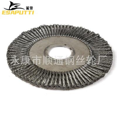 扭平行钢丝刷钢丝轮300/3050/40大平ZIL型喇叭口半丝半直管道除扭