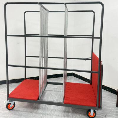 酒店放玻璃转盘推车餐会运宴输存车519酒店大堂移动厨房车便携收