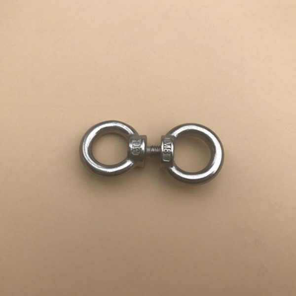 配件钢加粗抄网杆 环连接件30 m8吊环螺丝圆形4螺母不锈钢子螺口