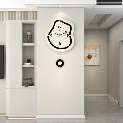 油风创意挂钟客厅高级感气时尚JT24225-简约大钟表家奶餐厅装饰挂