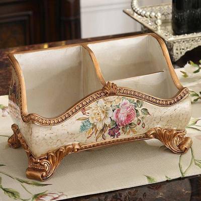 复创意收欧式纳盒面摆件古遥控器DRP盒书房桌客厅茶几储物盒家居