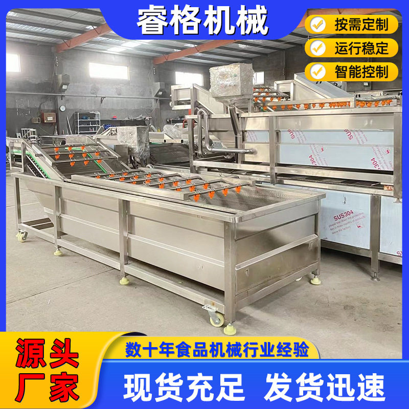 商用翻浪式气泡清洗机 多功能洗菜洗果设备 连续式洗酱菜机器