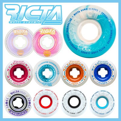 RICTA滑板专业轮子陆地冲浪板双翘轮亮面磨砂Q面直角轮长板双翘通