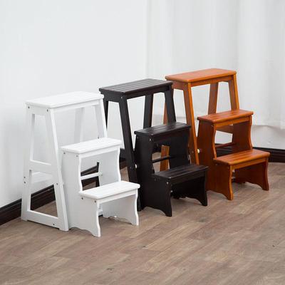 实木梯凳二三家用步折叠客厅NKB室内多功登凳高梯子楼梯能椅加厚