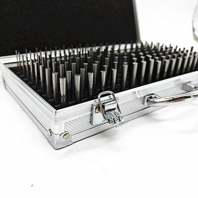 190.件针套装00规1英寸到0.250销式塞规量针量棒英寸箱装6741易保