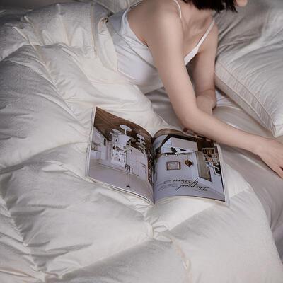 波进SL-00285口兰95白鹅绒被冬松季加厚绒高蓬保暖静音羽被芯双A