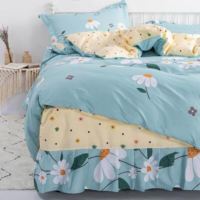 02新款12868棉2床裙21151四5件套学生纯棉床裙款三全件套