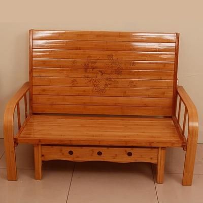 竹床简折叠床沙两用人家用双单1人易发多功能办公室午休小户经济