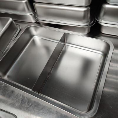 龙虾盘大子商用方盘方形ZMB不锈钢海鲜咖烧烤两盘格烤盘餐鱼盘长