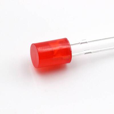 发光二极管LEDF5/5mm平头带色长脚无边红光黄绿光直插LED指示灯珠