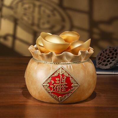 宝聚盆20250101黄铜聚财招财进宝装黄铜摆件家居饰品设铜盆摆开业