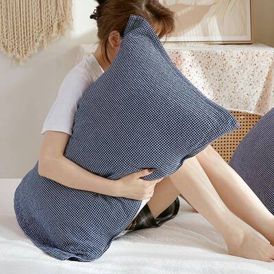 简约防油绑单人男生枕巾装带grvd6599款纯棉一对滑不脱落可防固定