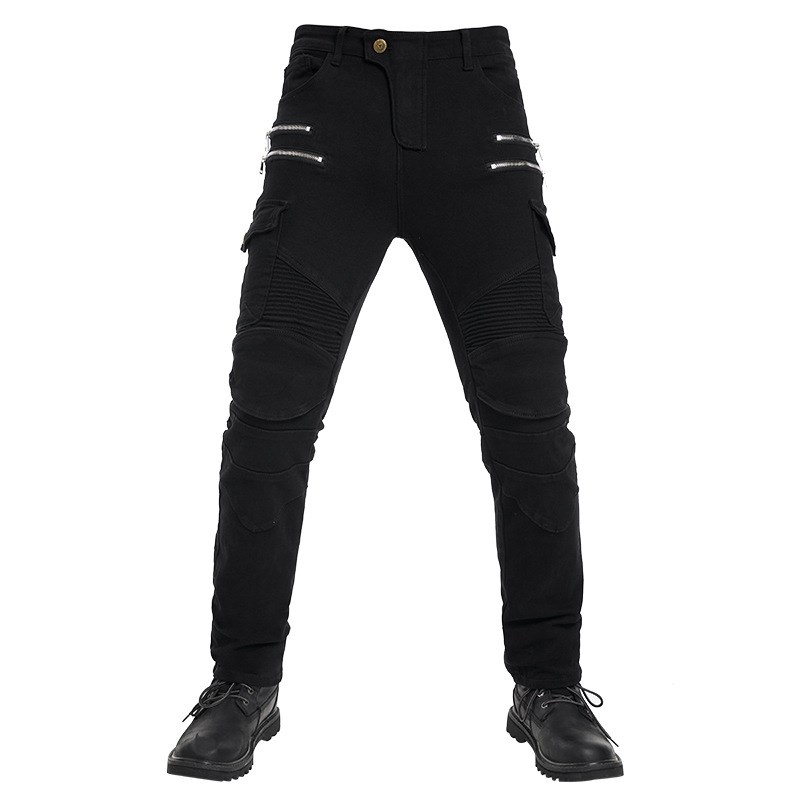 MOTO-PANTS休闲男士骑行摩托全黑色全季节球类运动存棉休闲时尚裤