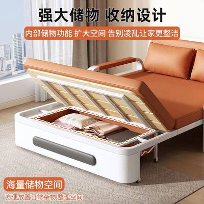 折叠MVZ沙床一体两用小型客厅推拉2026新款多功能发单双人伸缩床