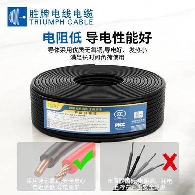 胜牌直销BV2.5平方硬电线家用工程安装M用线BGP径.7M阻燃外绝缘电