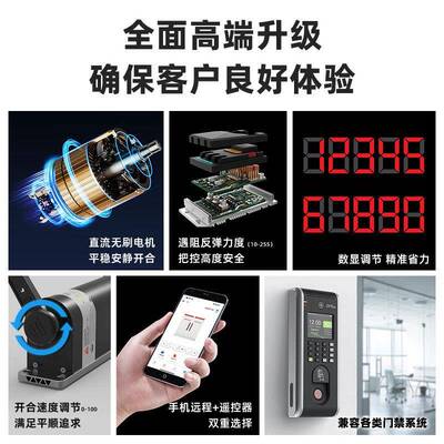 动闭门KMJ侧装横装器开应门机曲电臂式门小区家用平开门感微波传