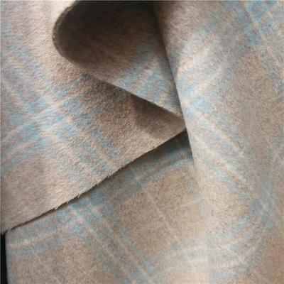 货新款毛呢格子布精AWK毛品双面顺大格子毛面呢服饰现布料料