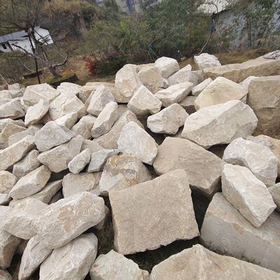 爆破黄石黄锈驳岸护坡假
