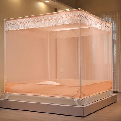 款A类刺绣花新边坐床式蚊蒙古包防蚊虫全防摔拉链VBD帐婴儿蚊帐底