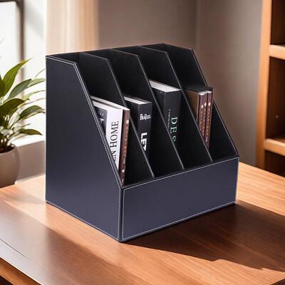 革面办用品文件皮座桌资料收纳框四联文件架创公意a4文件筐1445杂