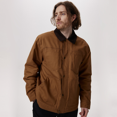 Free Country男士冬撞色领复古棉帆布上衣外套