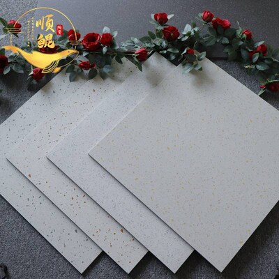 白色小颗粒水磨石瓷砖 600X600商场工装仿古砖墙砖连锁店客厅地砖
